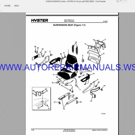HYSTER HYPASS Service Parts Manual