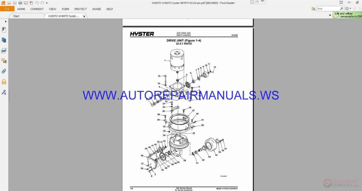 Hyster Parts and Service Full Set Manual DVD
