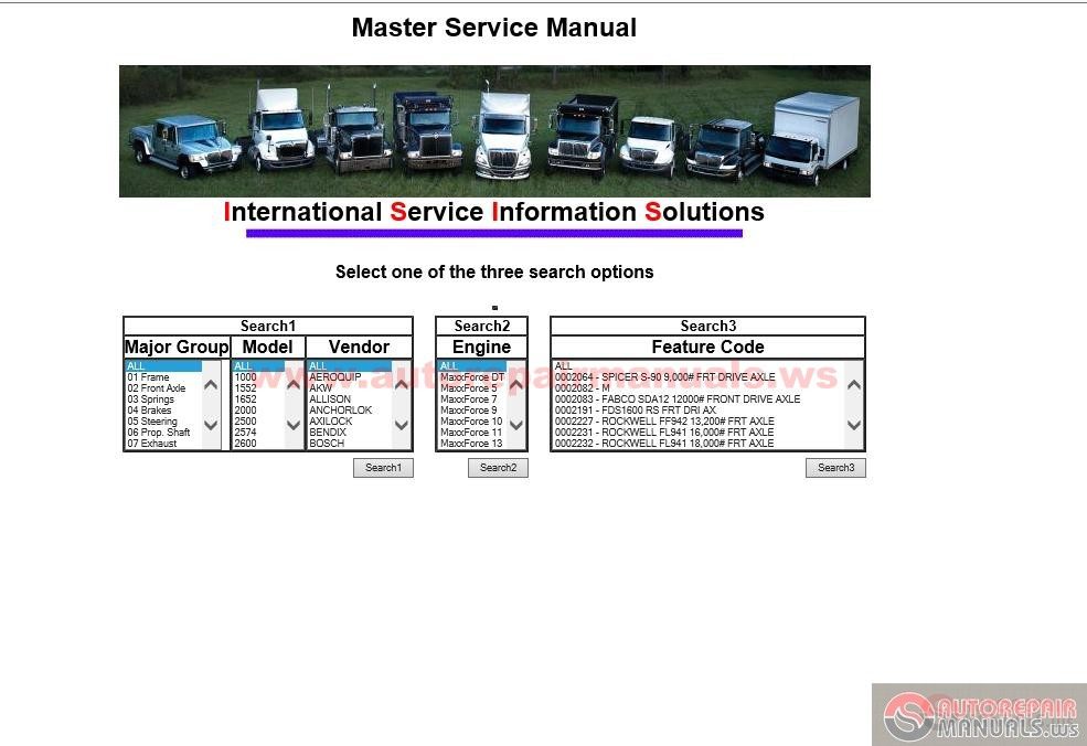 International Service Information Solutions Master Service Manual How ...