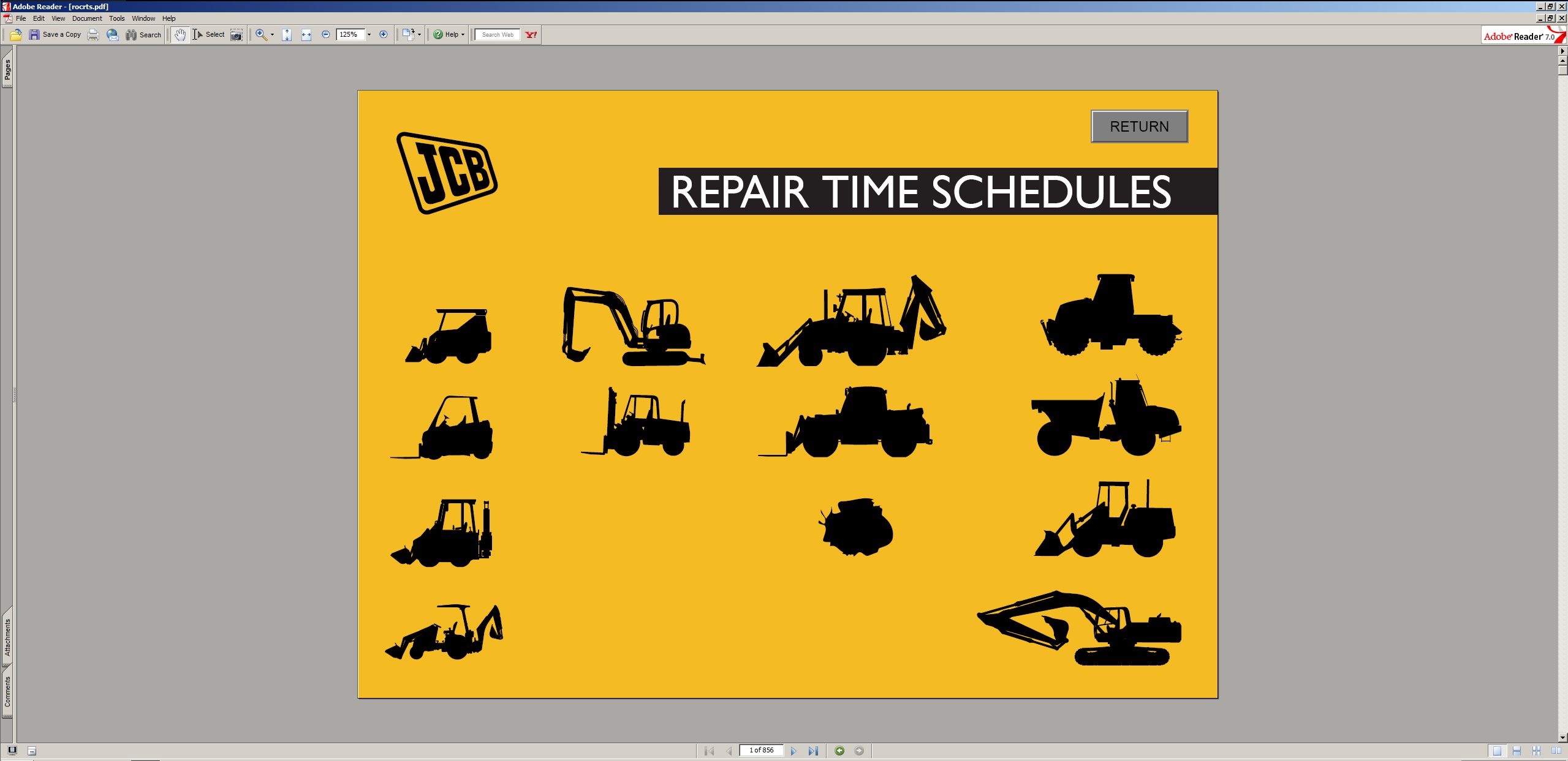 JCB S1 S2 S3 S4 S5 Service Manuals Collection Program