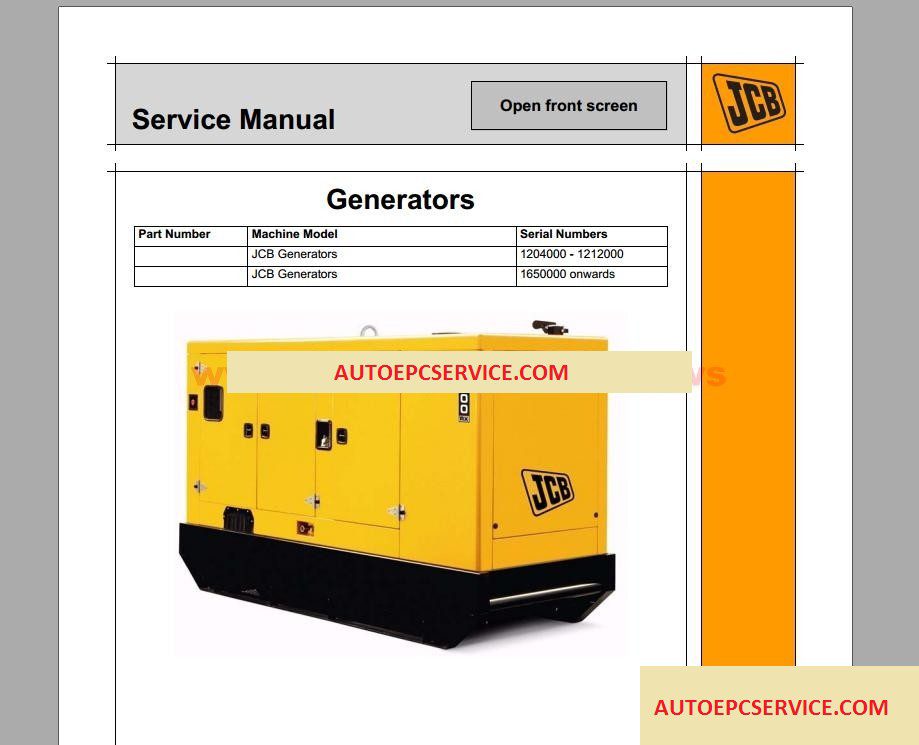 JCB Compact Service Manuals Kg S4 Issue 50