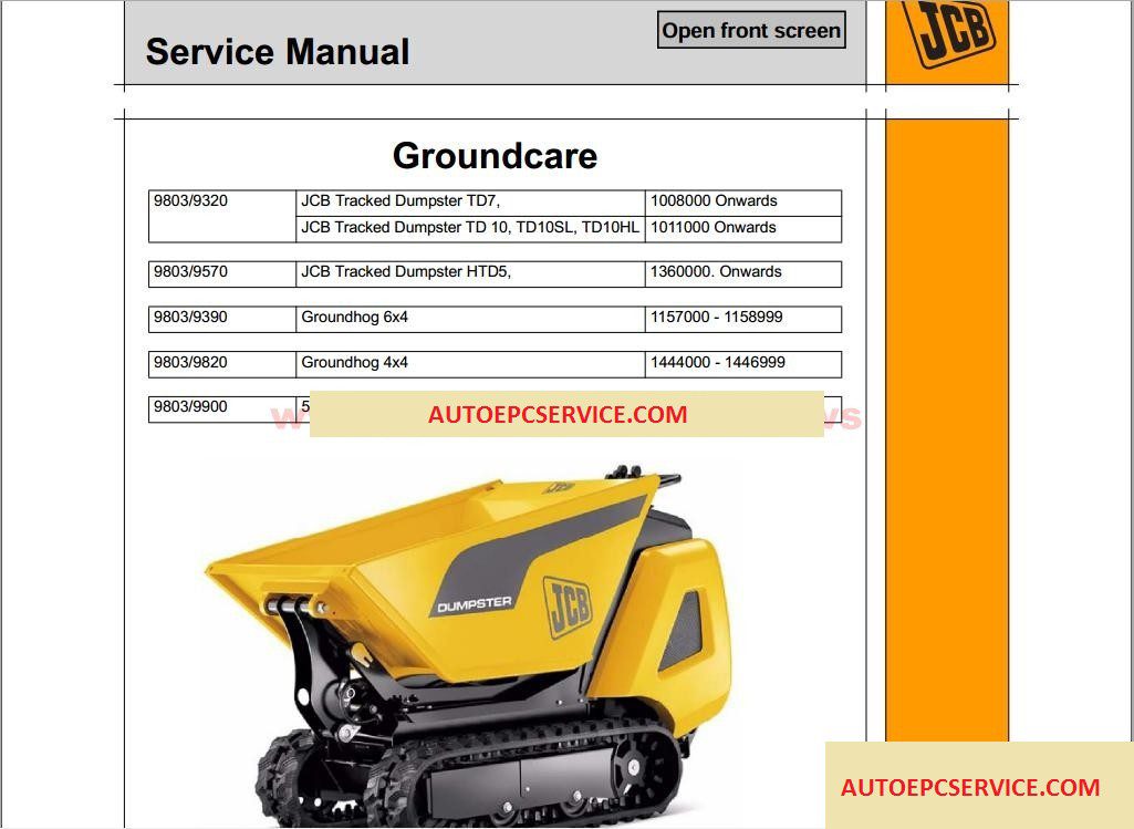 JCB Service Manuals S1 Issue 50 Program