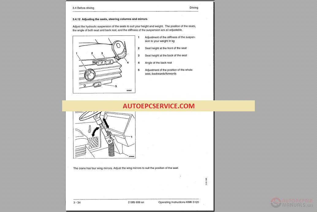 Krupp Crawler Cranes KMK Maintenance Manual
