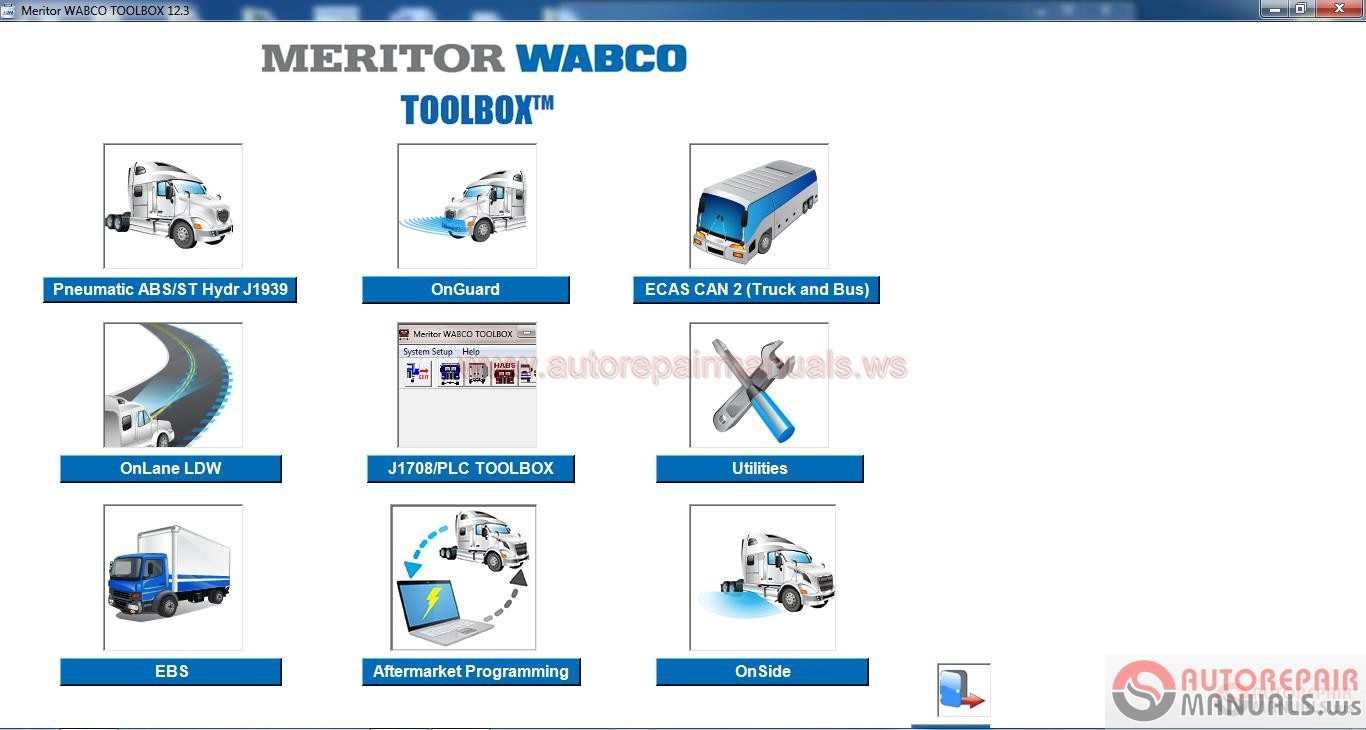 Meritor WABCO TOOLBOX 12.3 English [2016] How To Install Setting Guide