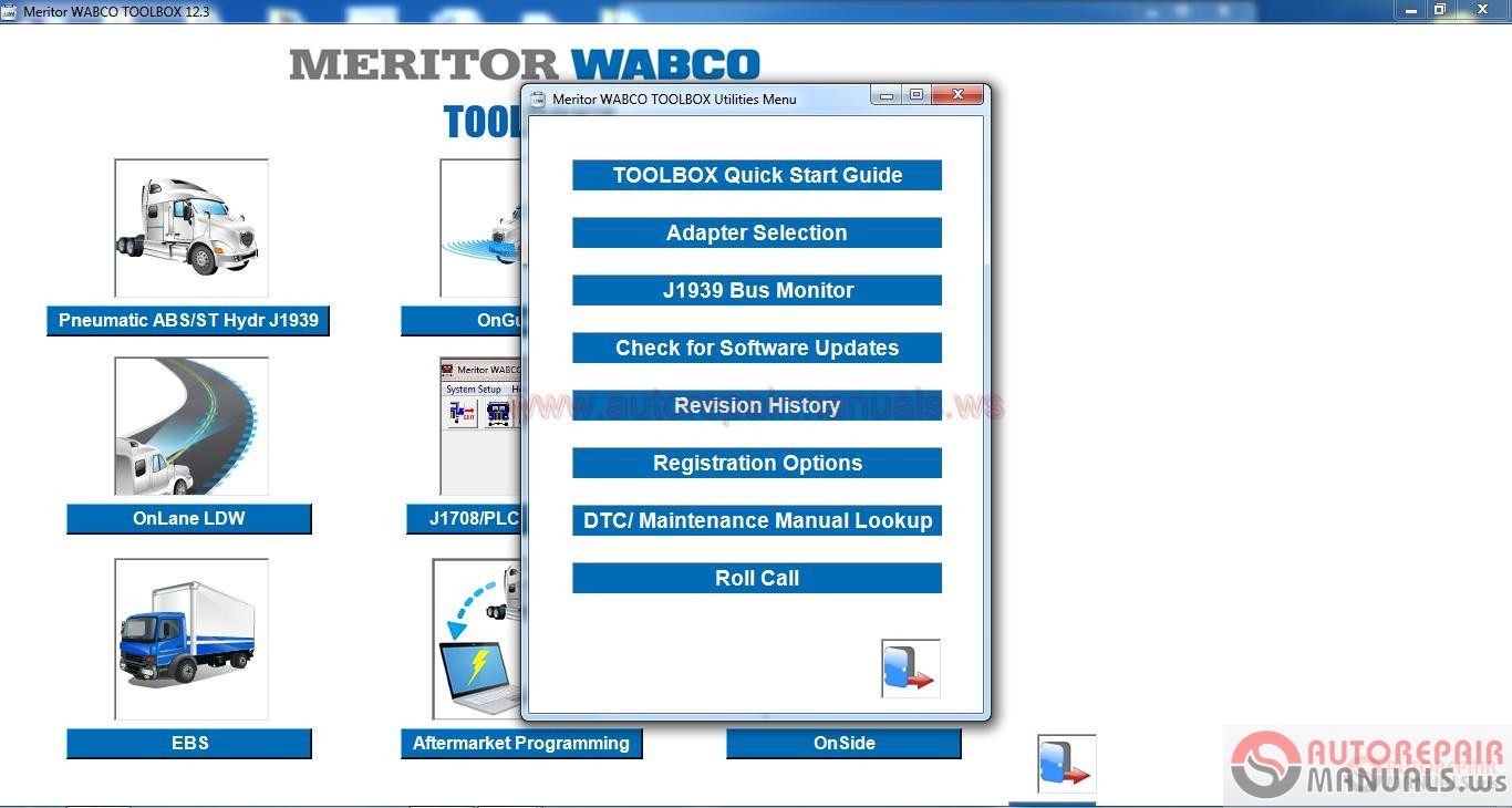 Meritor WABCO TOOLBOX 12.3 English [2016] How To Install Setting Guide