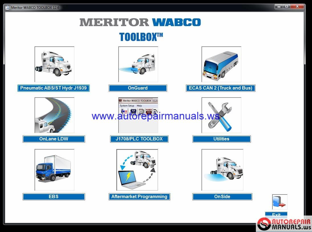 Meritor WABCO TOOLBOX 12.6 English [12.2017] How To Install Setting Guide