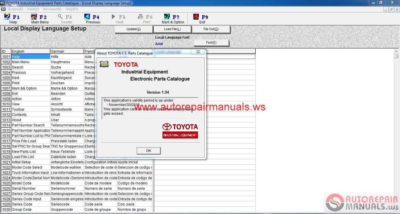 Toyota Industrial Equipment EPC v1.94 [09.2015] How To Install Setting ...
