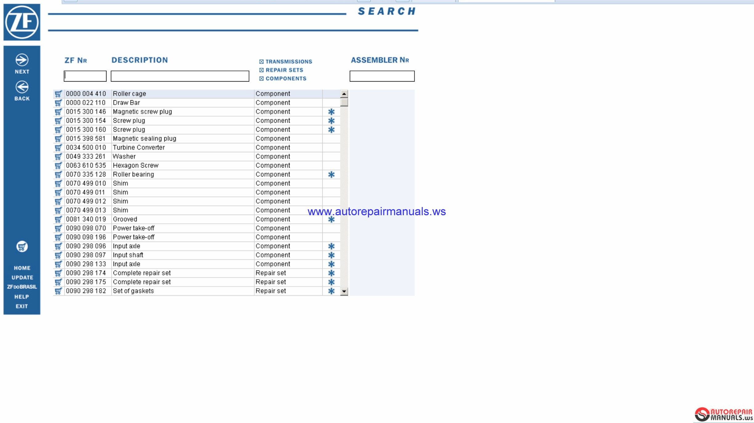 ZF Automotive 2013-05 [VM] Part List How To Install Setting Guide