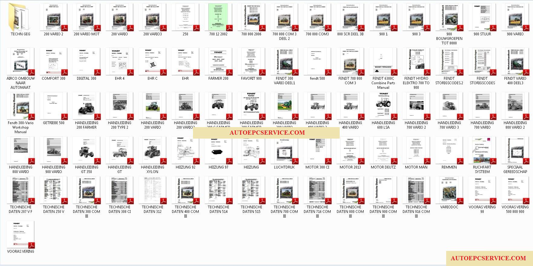 FENDT TRACTORS Operator Maintenance Instruction Schematic Fault Codes