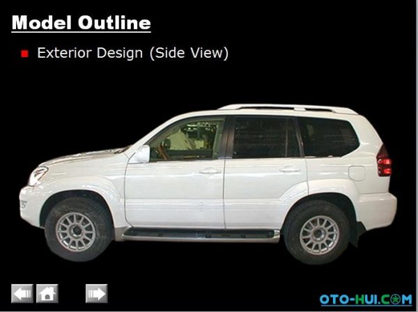 Training model outline Lexus GX470
