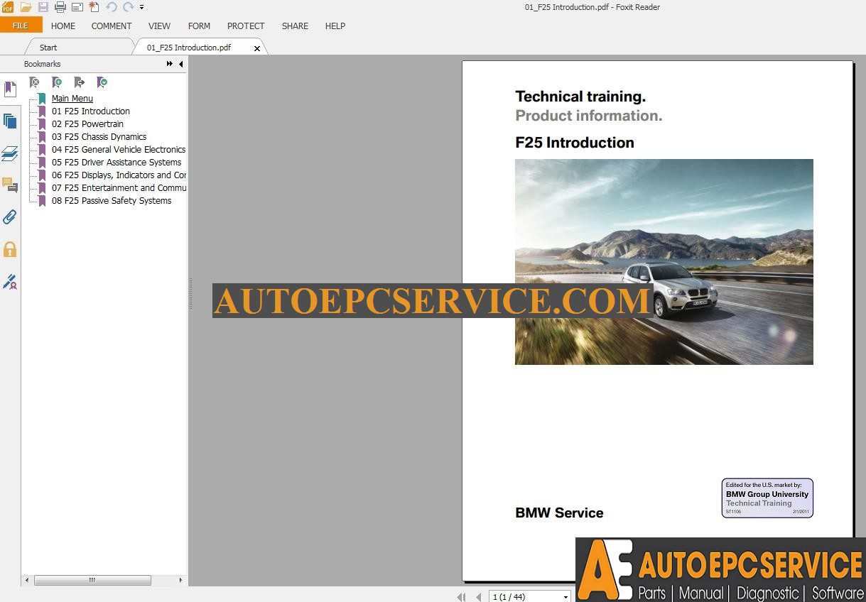 BMW X3 F25 Technical Training