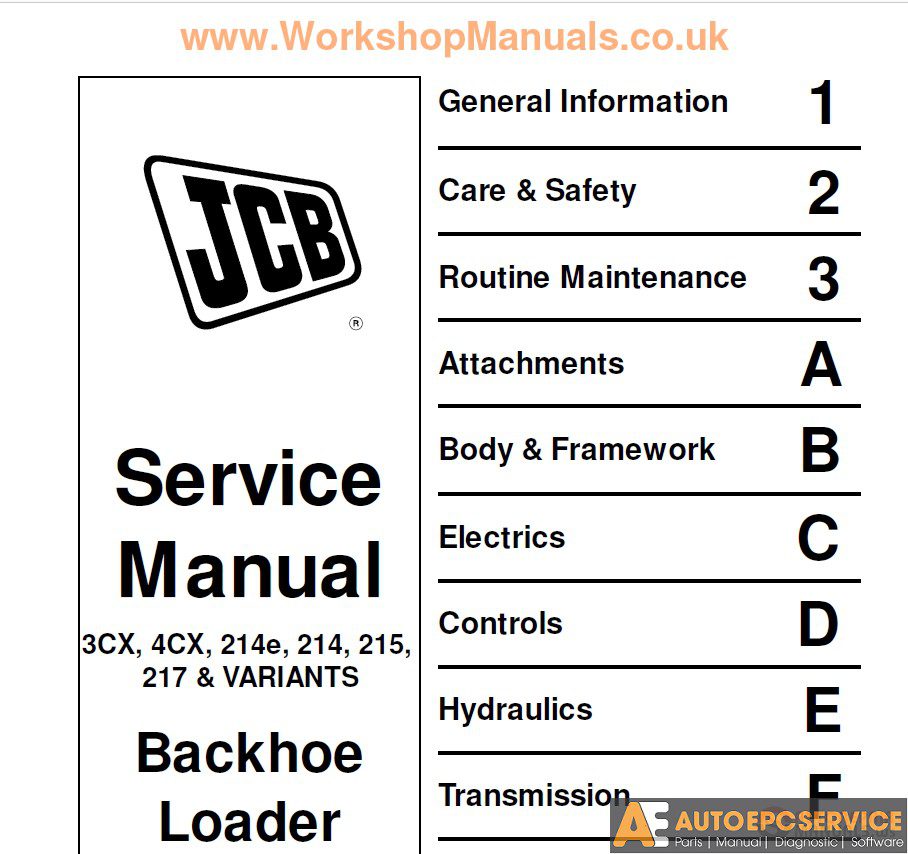 JCB PDF Service Manual CD