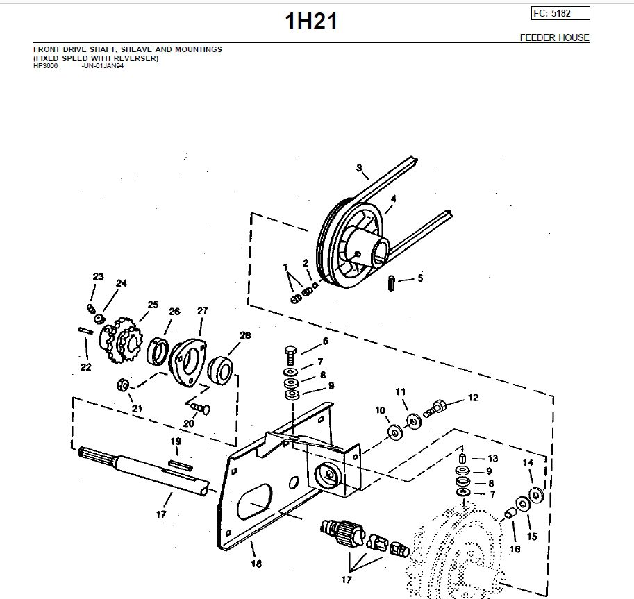 John Deere 9501 PULL-TYPE COMBINE WITH BELT PICKUP AND PICKUP PLATFORM ...