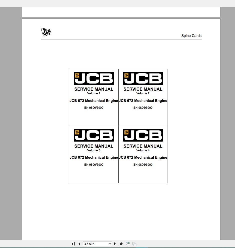 JCB Engines Service Manual New Models Updated 2018 CD