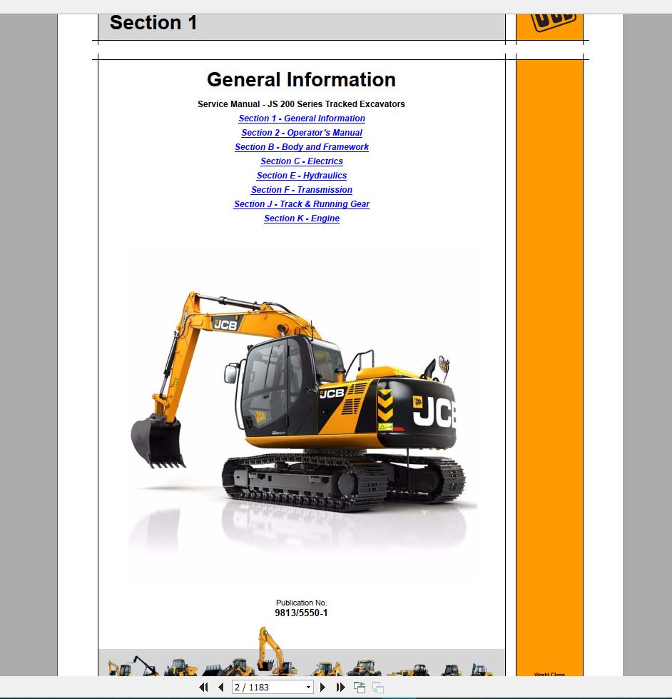 JCB Service Manual 10.2018 Collection PDF