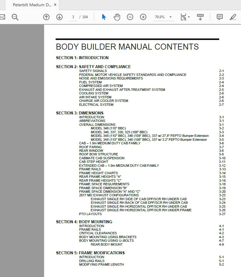 Peterbilt Medium Duty Body Builder Manual 2017