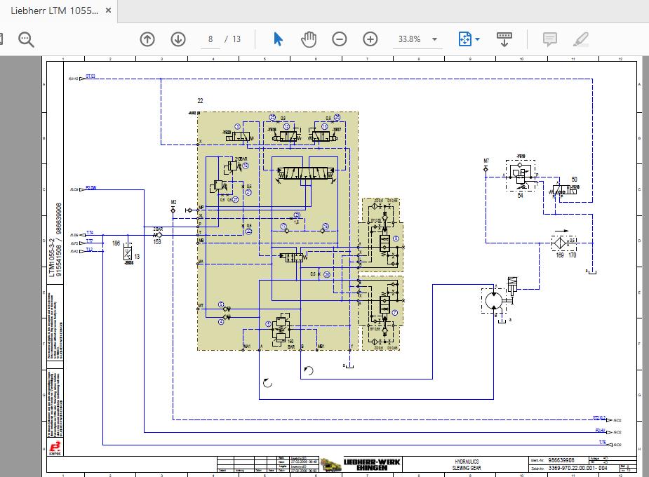 Liebherr LTM 1055-3.2 986639908 Hydraulics Superstructure Schematic_EN