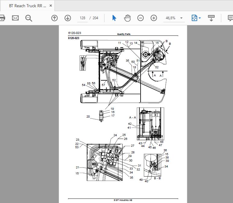 BT Reach Truck Series RR B1_B2_B3_E1_E2_E3(C)_14(DC) Quality Parts