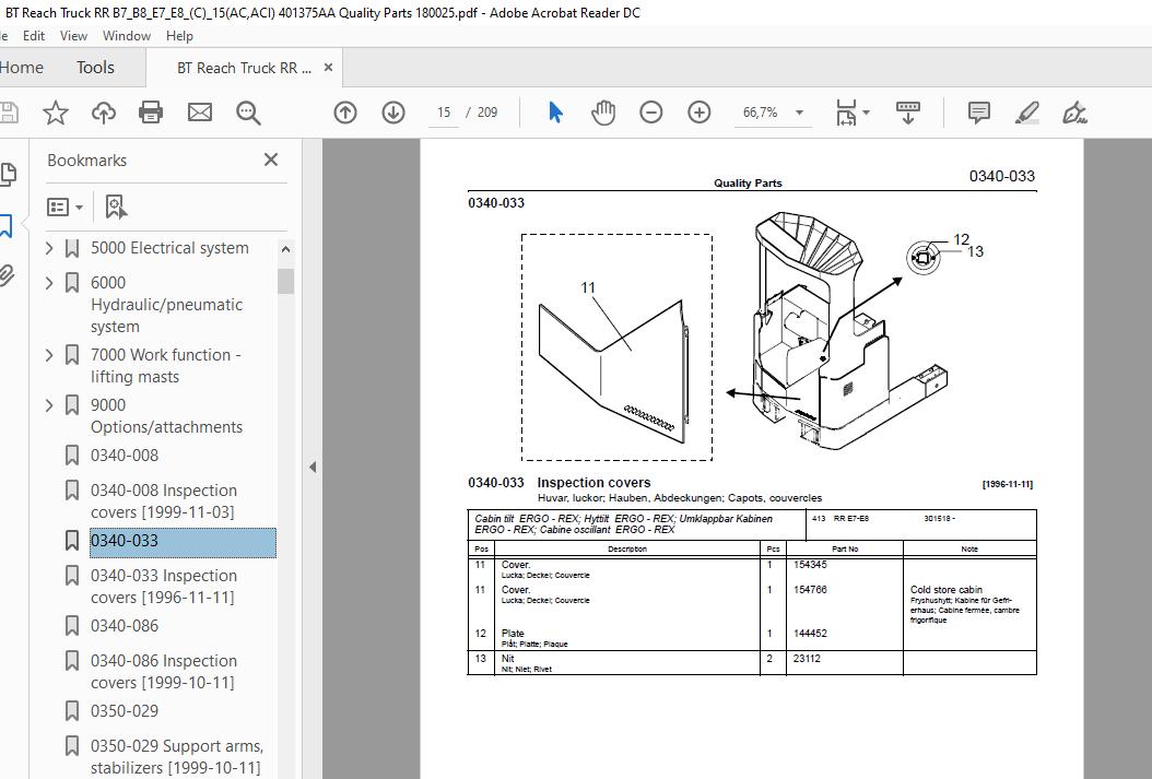 BT Reach Truck Series RR B7_B8_E7_E8_(C)_14,15(DC)(AC,ACi) Quality Parts