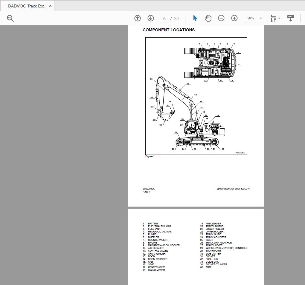 DAEWOO Track Excavator 2001 S0102000 R1 Safety_Service Manuals