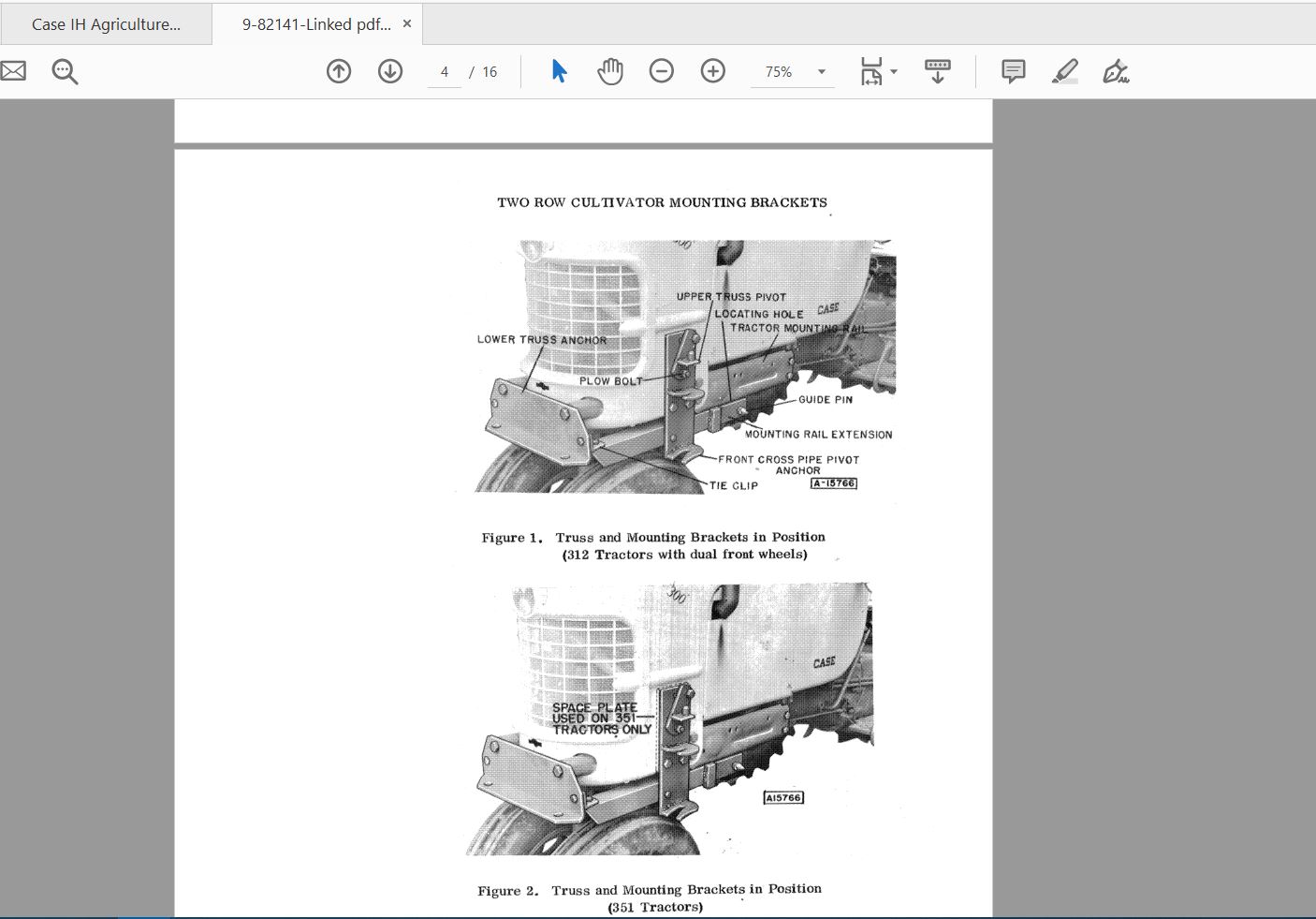 Case IH Tractor Cultivators on 312 And 351 Tractors with Dual or Single ...