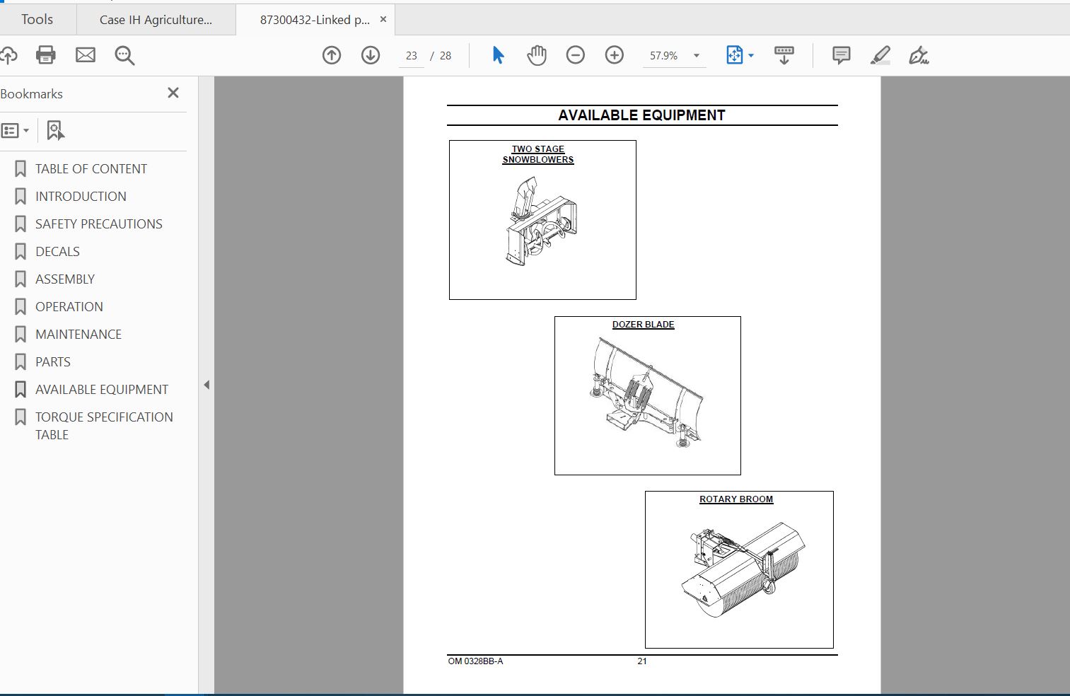 Case IH Tractor BMX172, D29, D33, D35, D40, D45, DX29, DX33, DX35,DX40 ...