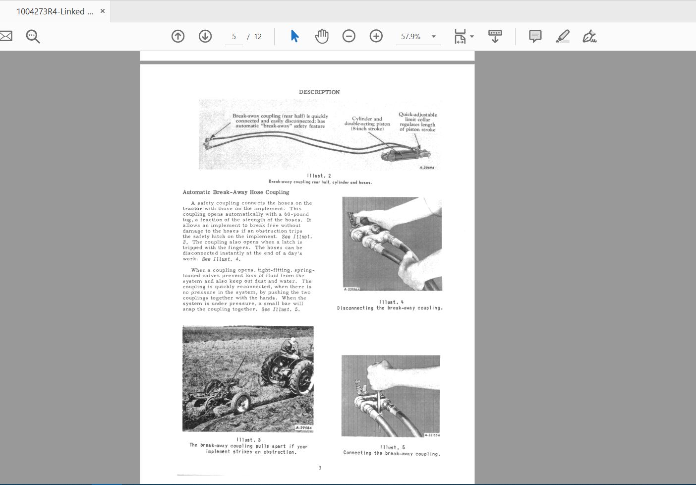Case IH Tractor Hydraulic Remote Control 356 824 R93 Farmall C_Super C ...