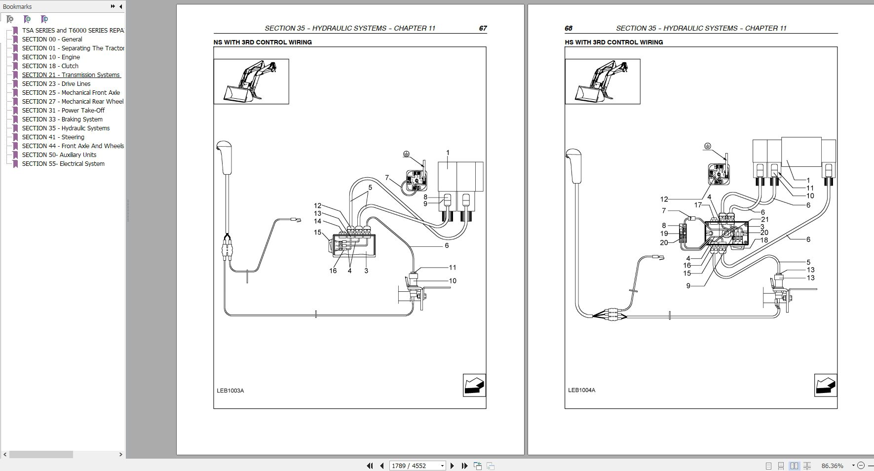 New Holland Tractor TS100A TS110A TS115A TS125A TS130A TS135A T6010 ...