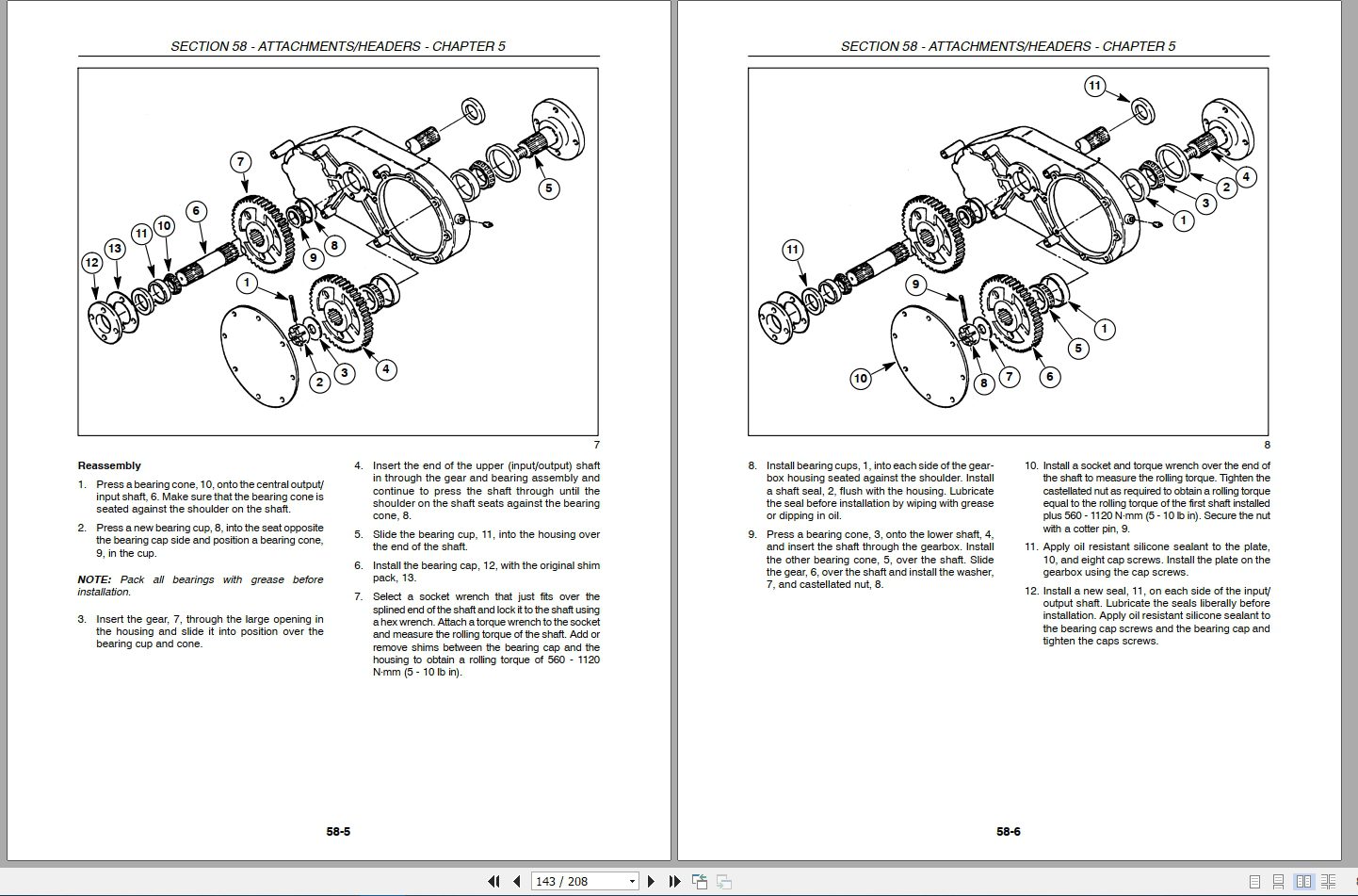 New Holland 750HD,770HD Disc Auger Header Service Manual_84207373