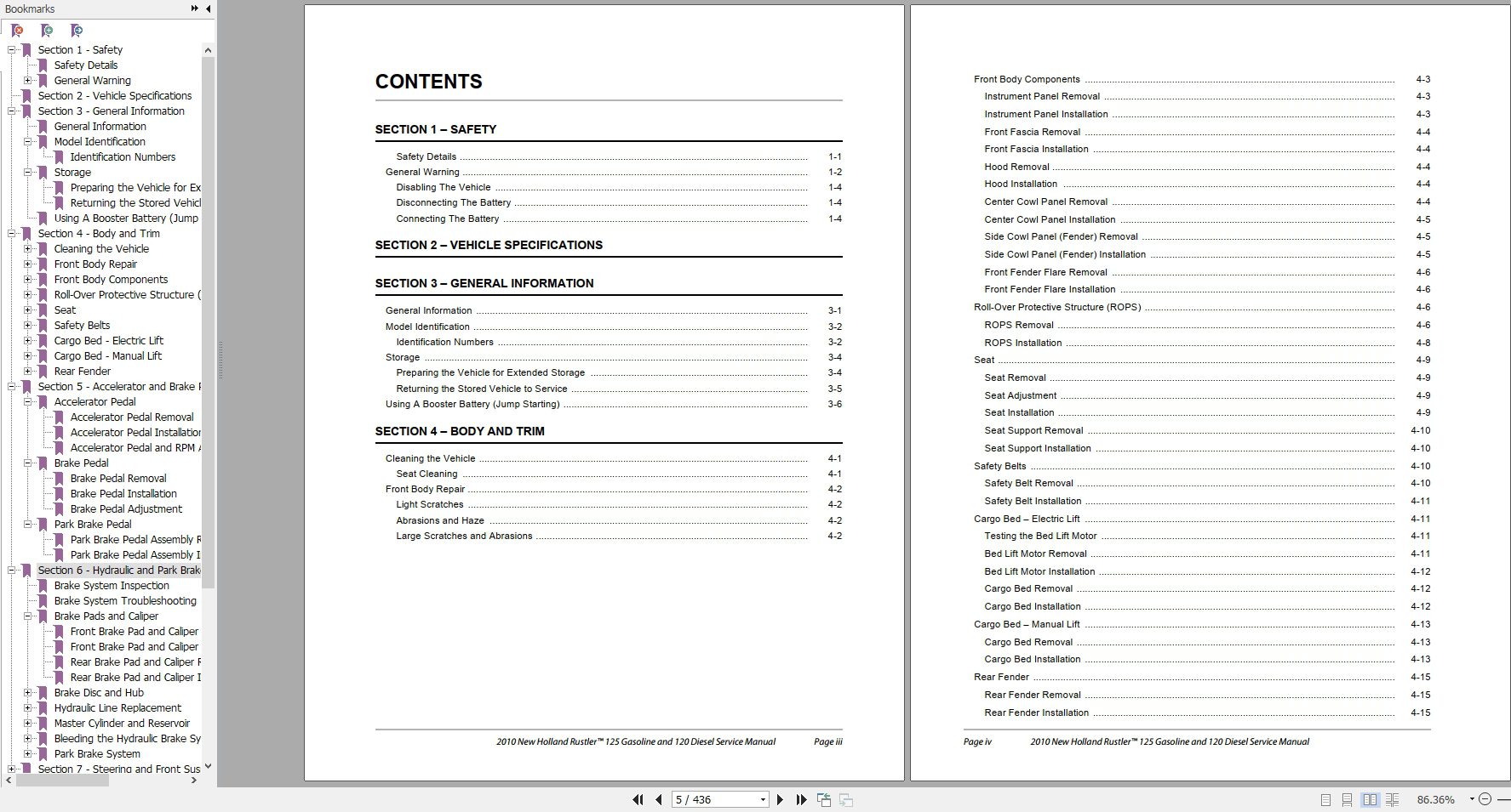 New Holland Rustler 120, Rustler 125 Service Manual