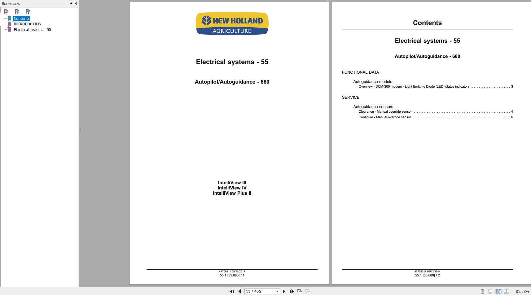 New Holland IntelliView III, IntelliView IV, IntelliView Plus II ...