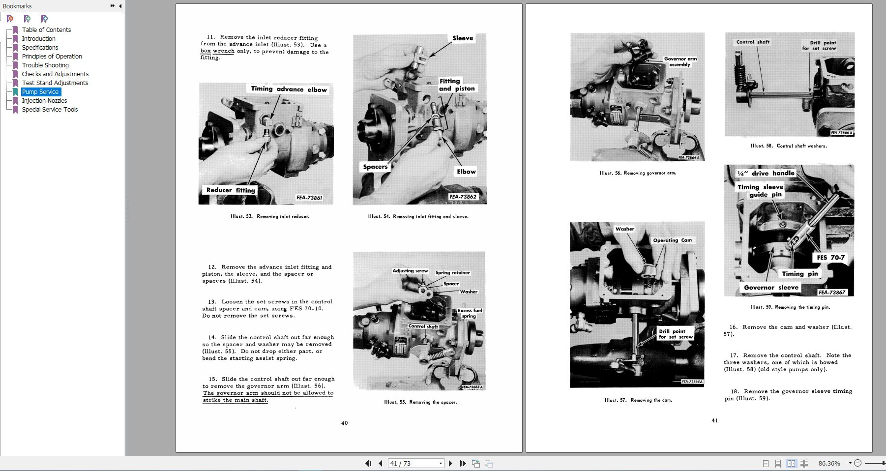 Case IH Tractor Fuel System Model RD Injection Pump Engine Model D-361 ...