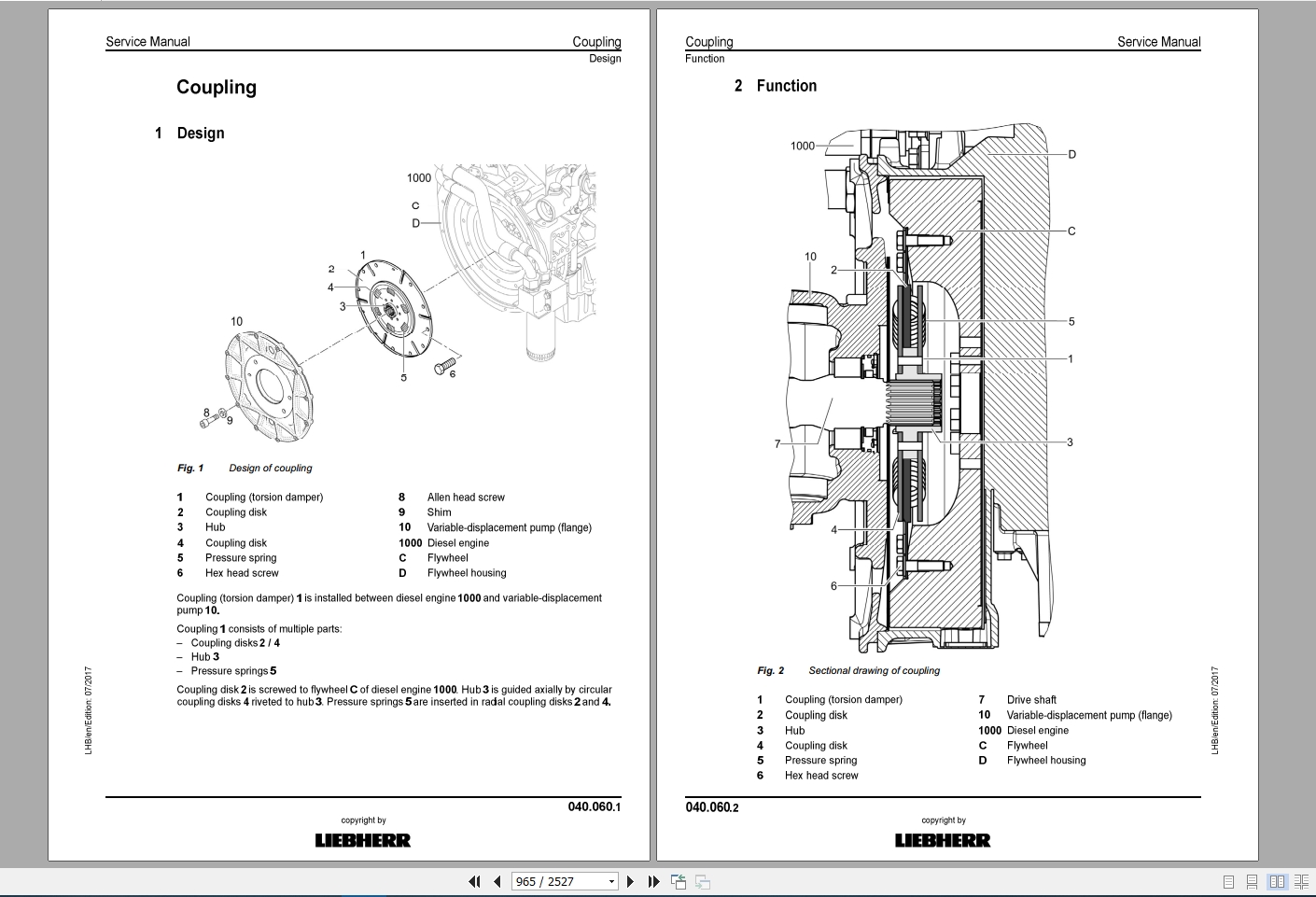 Libherr Hydraulic Excavator LH40-LH50 M,C Service Manual_LH50T-1221