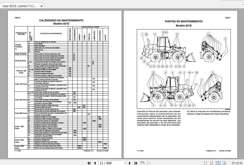 Case 821E Loaders 71114024_ES Repair Manual