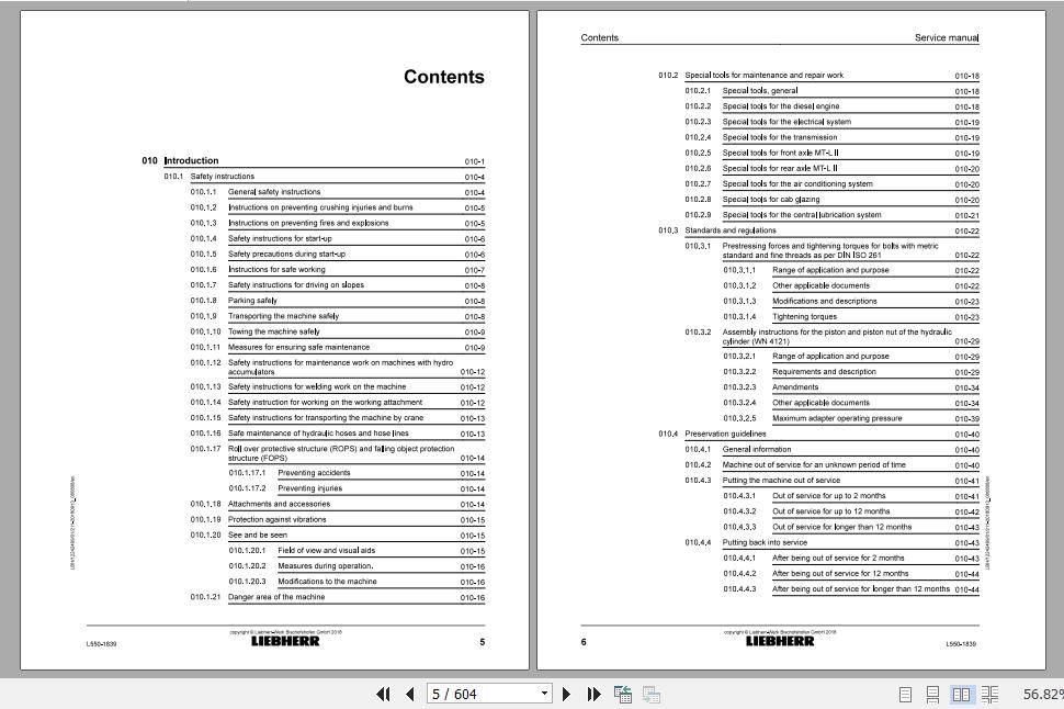Liebherr Wheel Loader L550-L580 2plus2 Service Manuals_EN