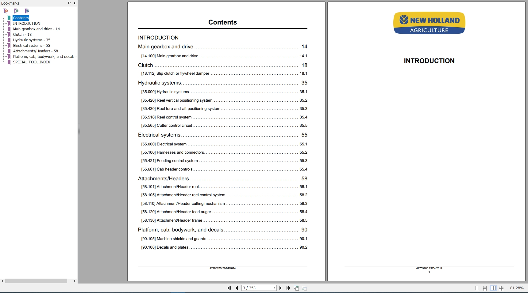 New Holland Grain Header VariFeed 760CG Service Manual_47705703