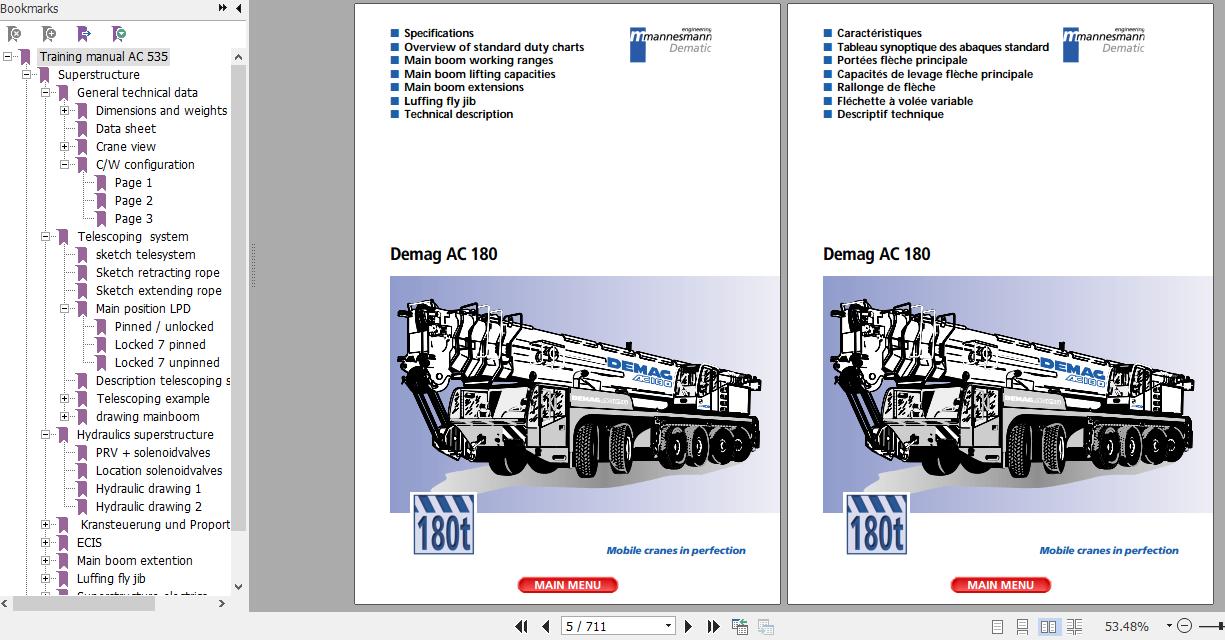 Terex Demag Mobile Crane AC535 Technical Training Manual EN