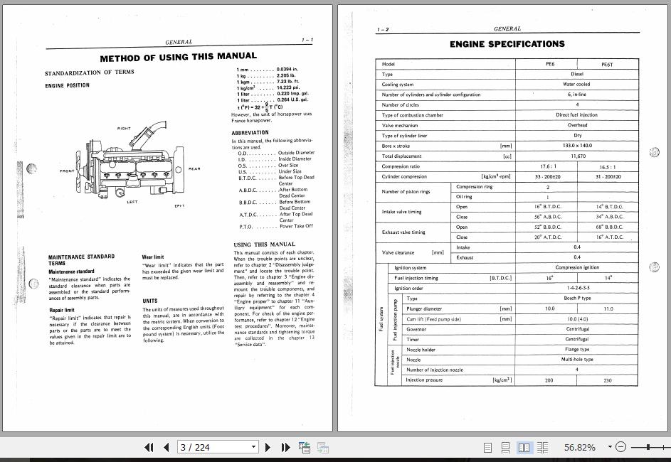 Kobelco PE6,PE6T Engine Service Manuals_SMEPES3E00
