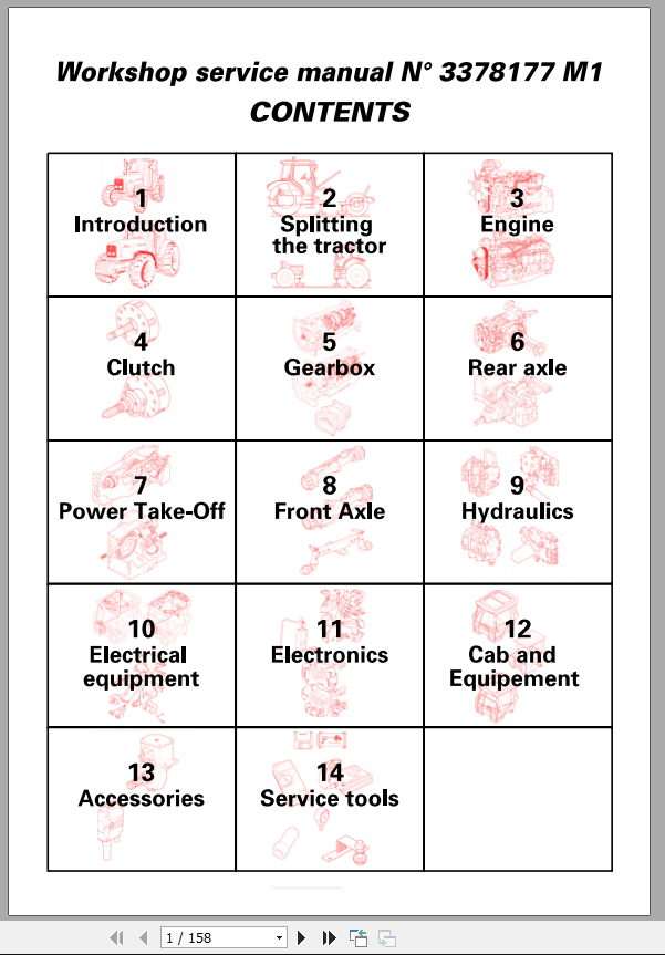 Massey Ferguson Tractor MF 8200 Series Workshop Service Manual