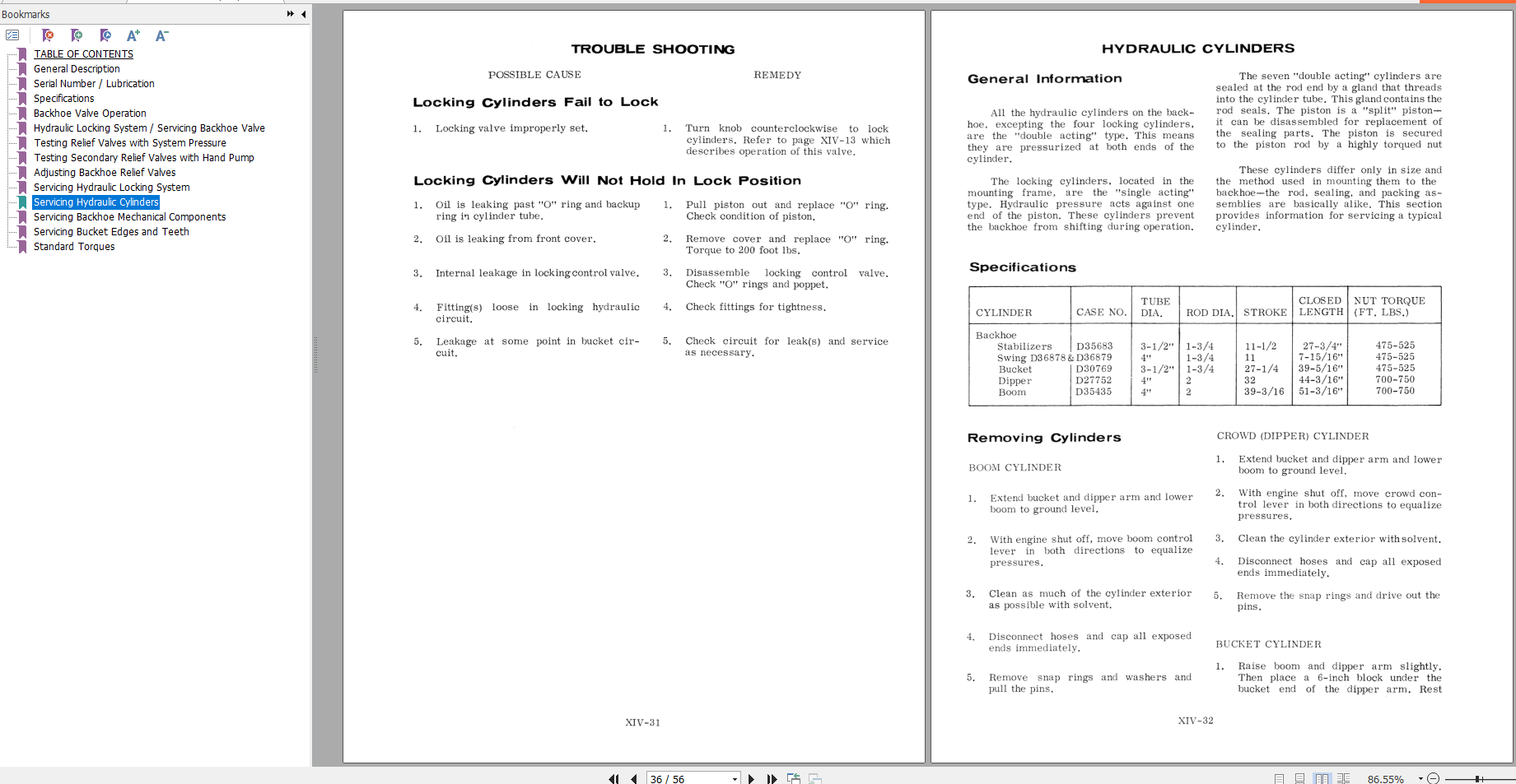 Case Model 32S Side Shift Backhoe Service Manuals_9-70011K