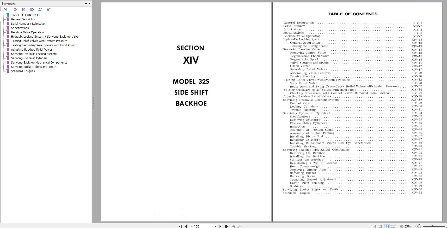 Case Model 32S Side Shift Backhoe Service Manuals_9-70011K