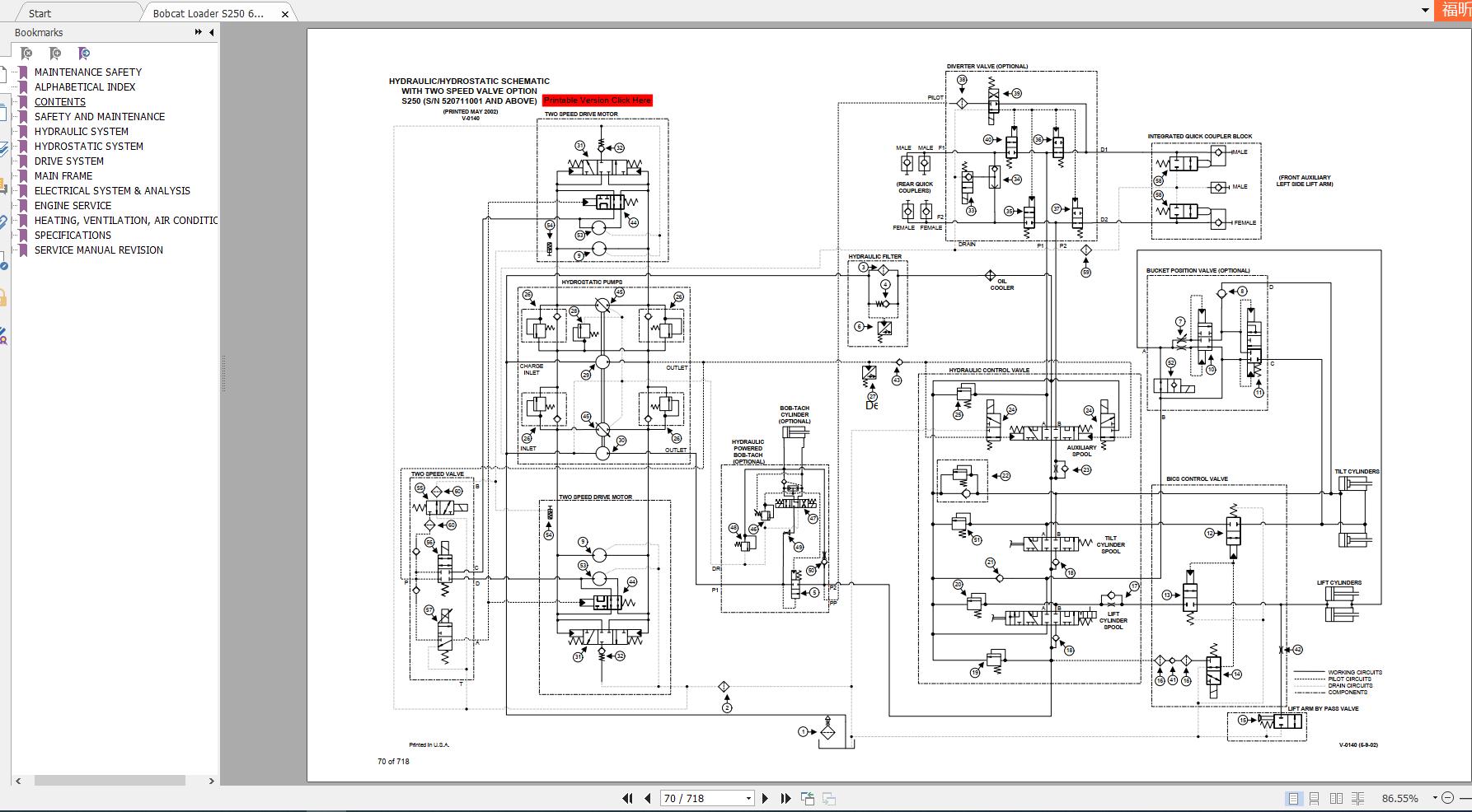 Bobcat Loader S250 Turbo Service Manual_6901752