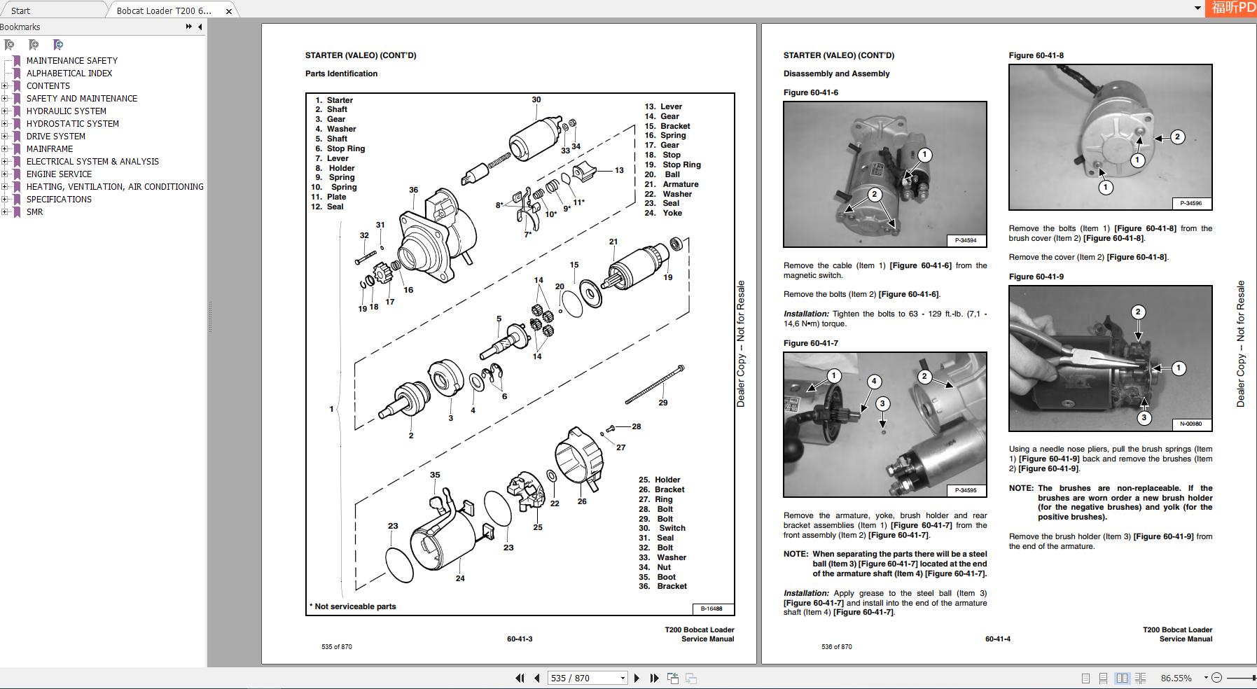 Bobcat Loader T200 Turbo Service Manual_6901397a