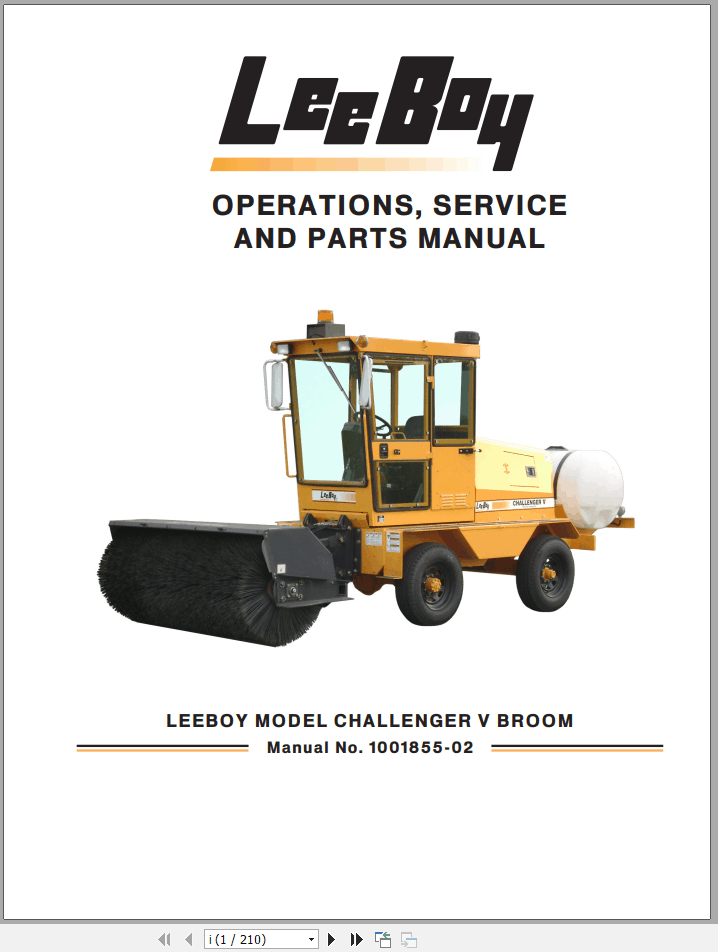 Leeboy Rosco LBP Construction Equipment All Model Operations Service ...