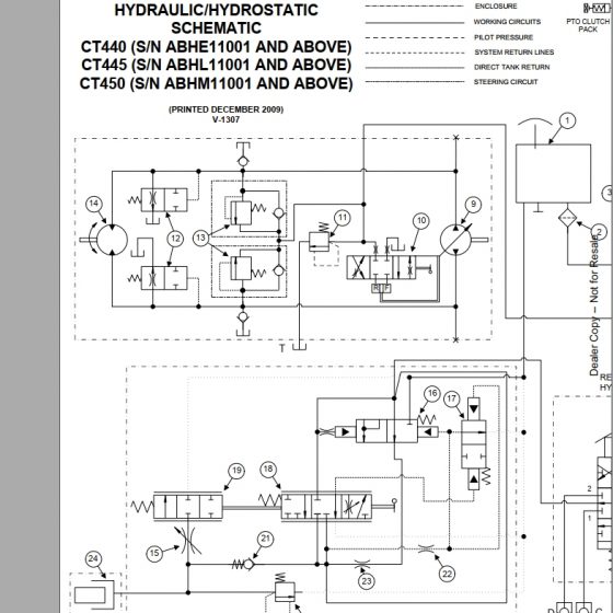 Bobcat Compact Tractor CT335 Hydraulic & Electrical Schematic