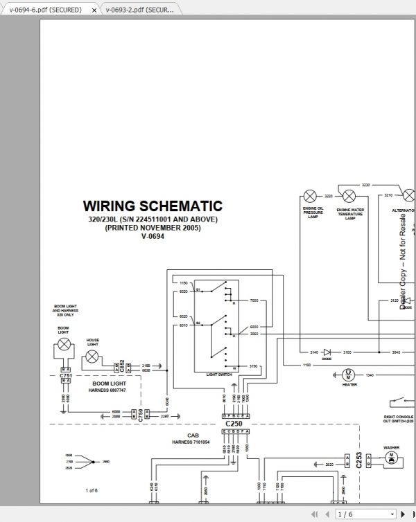 Bobcat Excavator 320(L) Hydraulic & Electrical Schematic