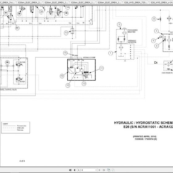 Bobcat Excavator E27 Hydraulic & Electrical Schematic