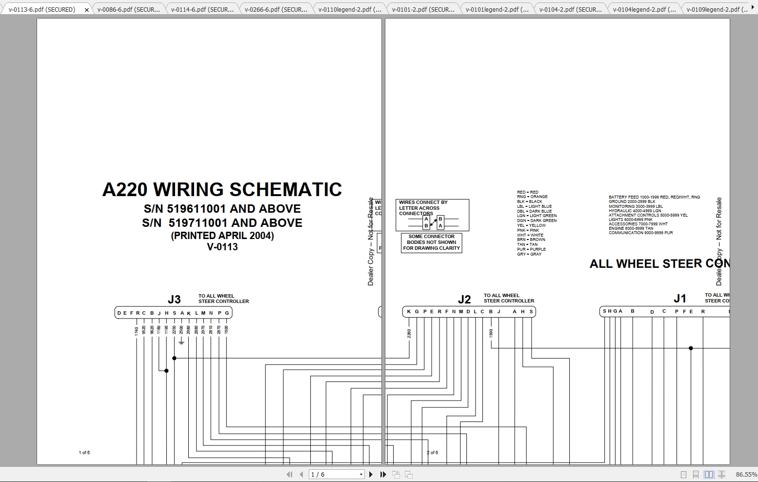 Bobcat Loader A220 Hydraulic & Electrical Schematic