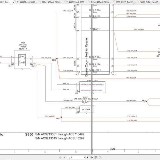 Bobcat Loader S770 Hydraulic & Electrical Schematic
