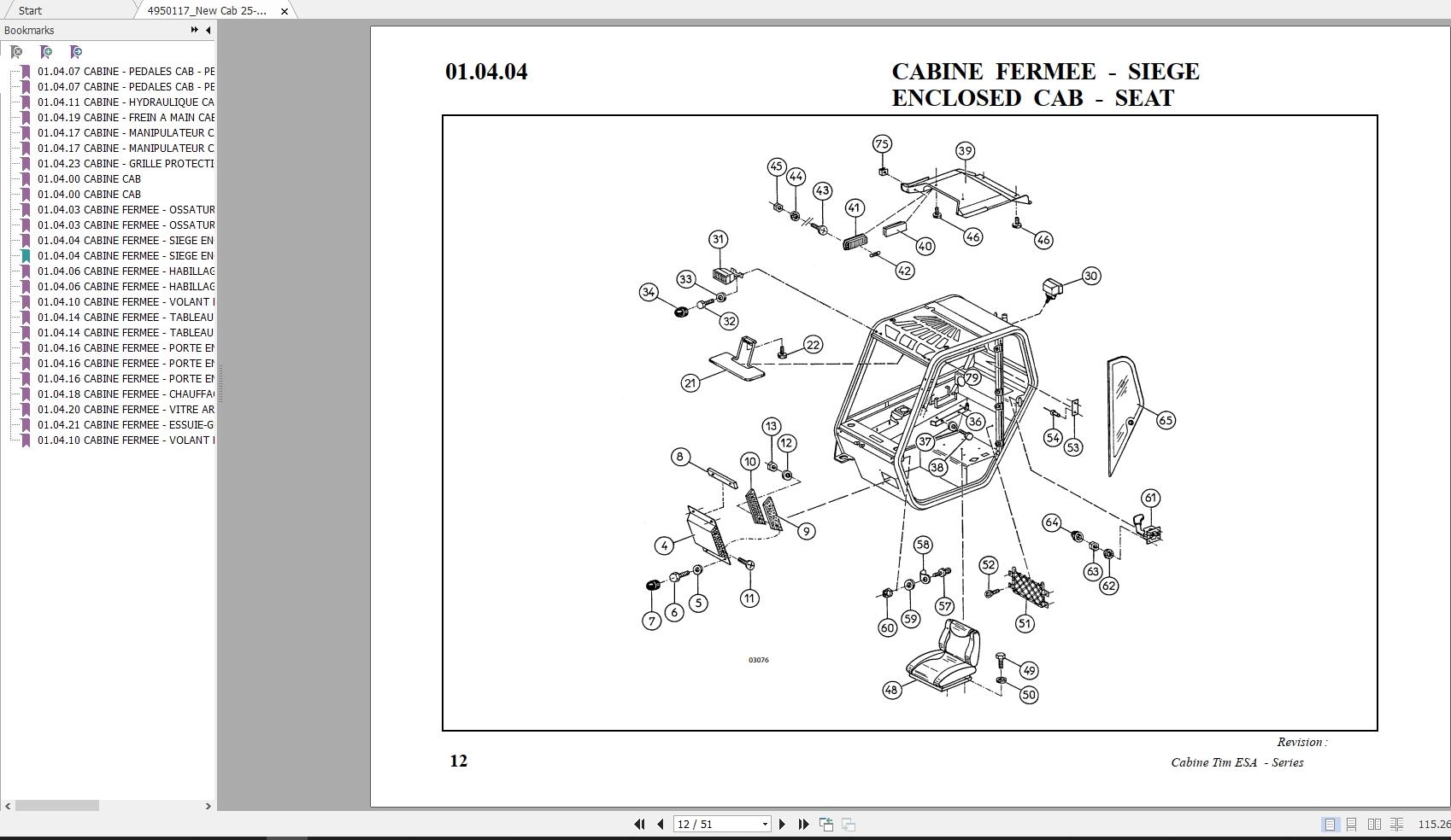 Bobcat TeleHandler Cab Parts Manual_4950117